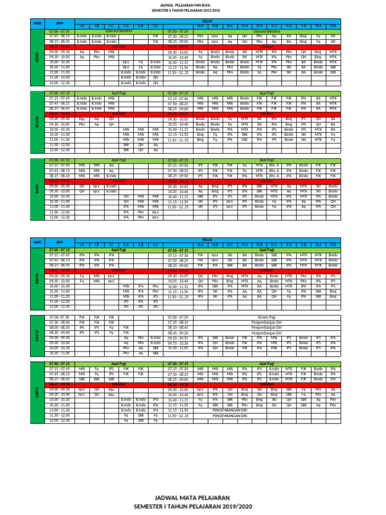 JADWAL | PDF