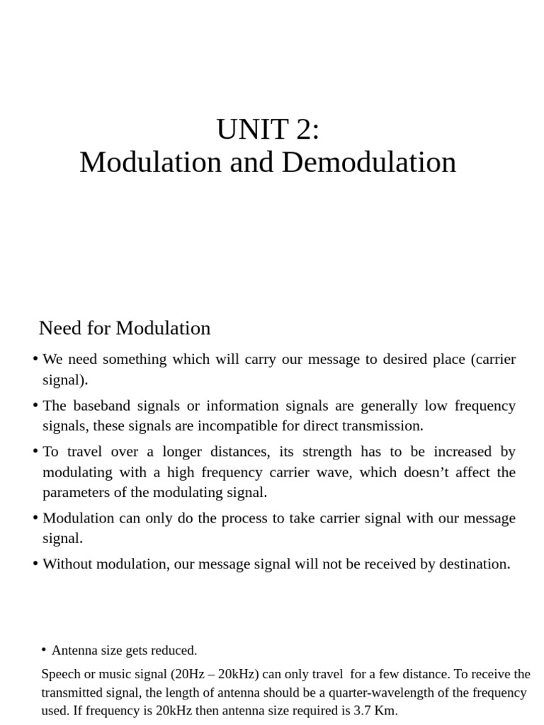 Softwere Engineering Subject Unit 3) Modulation and Demodulation. | PDF | Modulation | Computers