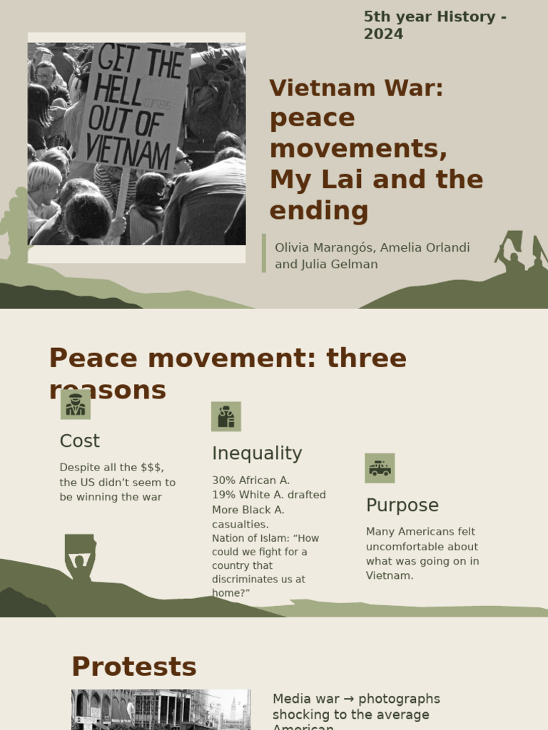 Vietnam War: Peace Movements, My Lai and The Ending | PDF