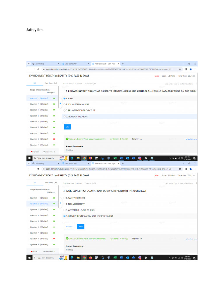 EHS - 2 Answer | PDF