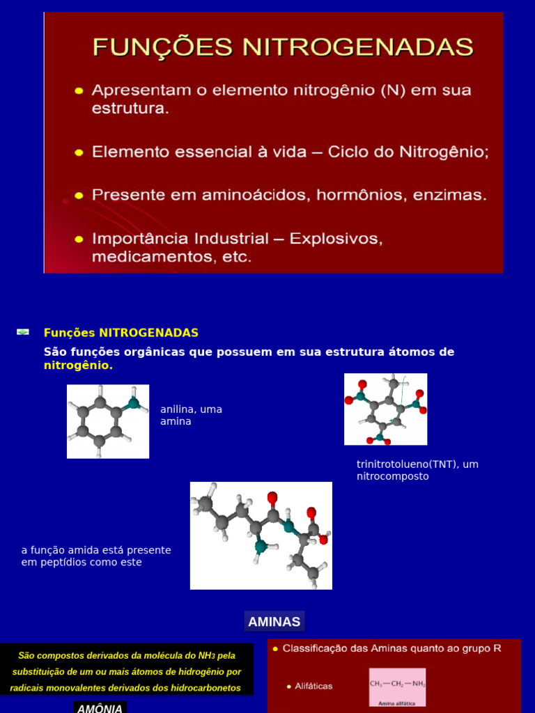 Aula Funções Organicas Nitrogenadas | PDF