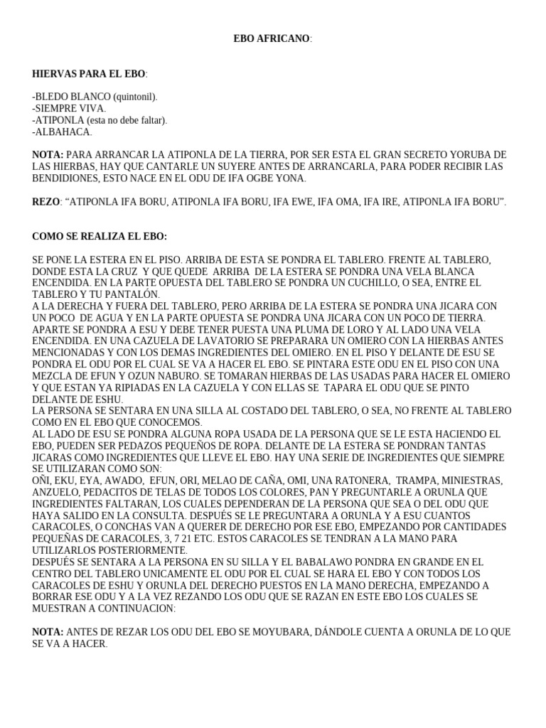 Ebo Africano | PDF