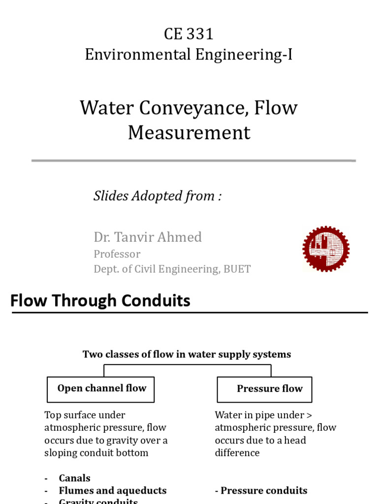 Lecture 3b - Water Conveyance2 | PDF