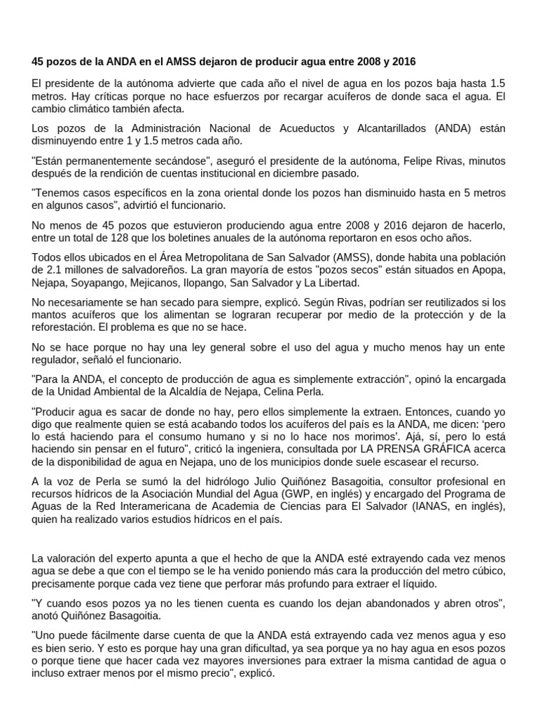 Problema de Agua | PDF