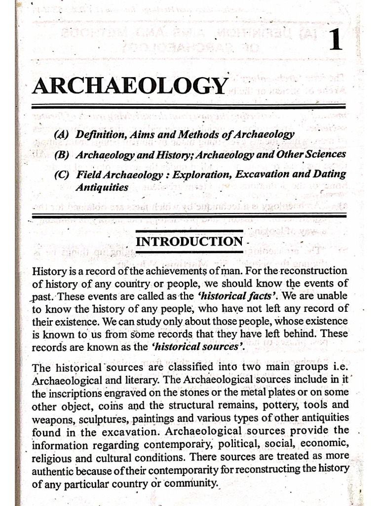 Chapter 1 Archaeology Pdf