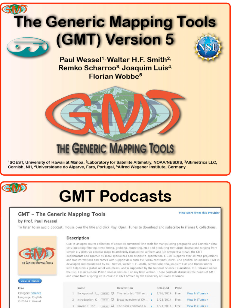 03 0 Wessel GMT5 SIO Workshop | PDF