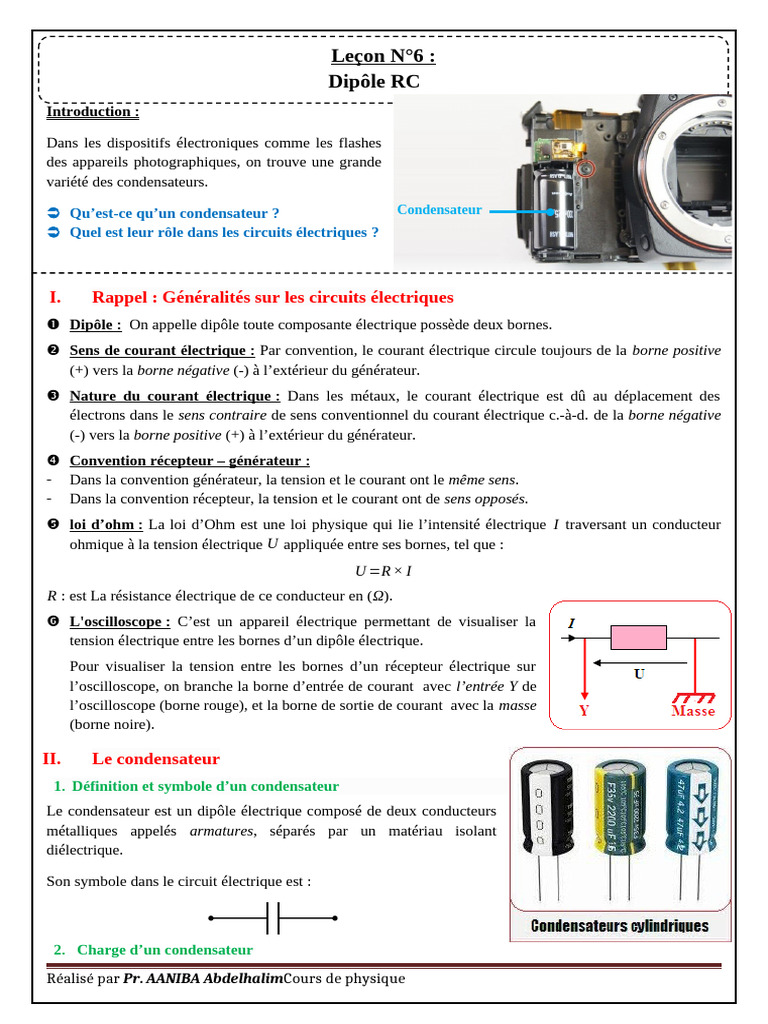 Lecon Phy 6 | PDF