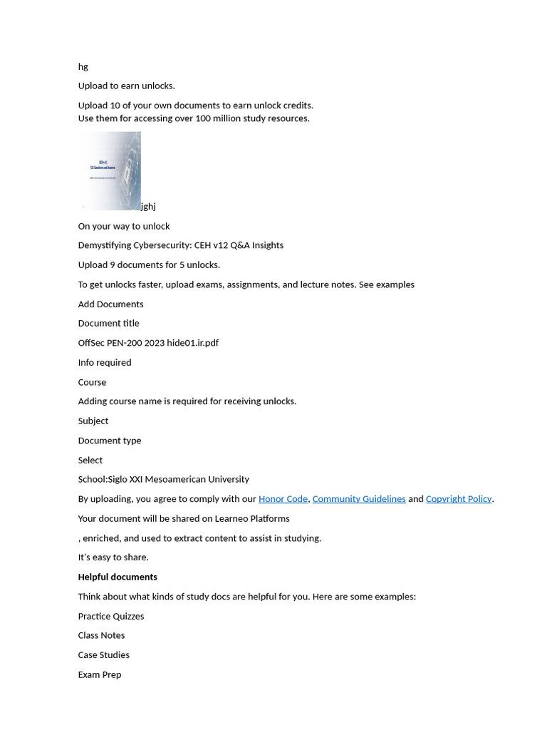 Helpful Documents: Honor Code Community Guidelines | PDF