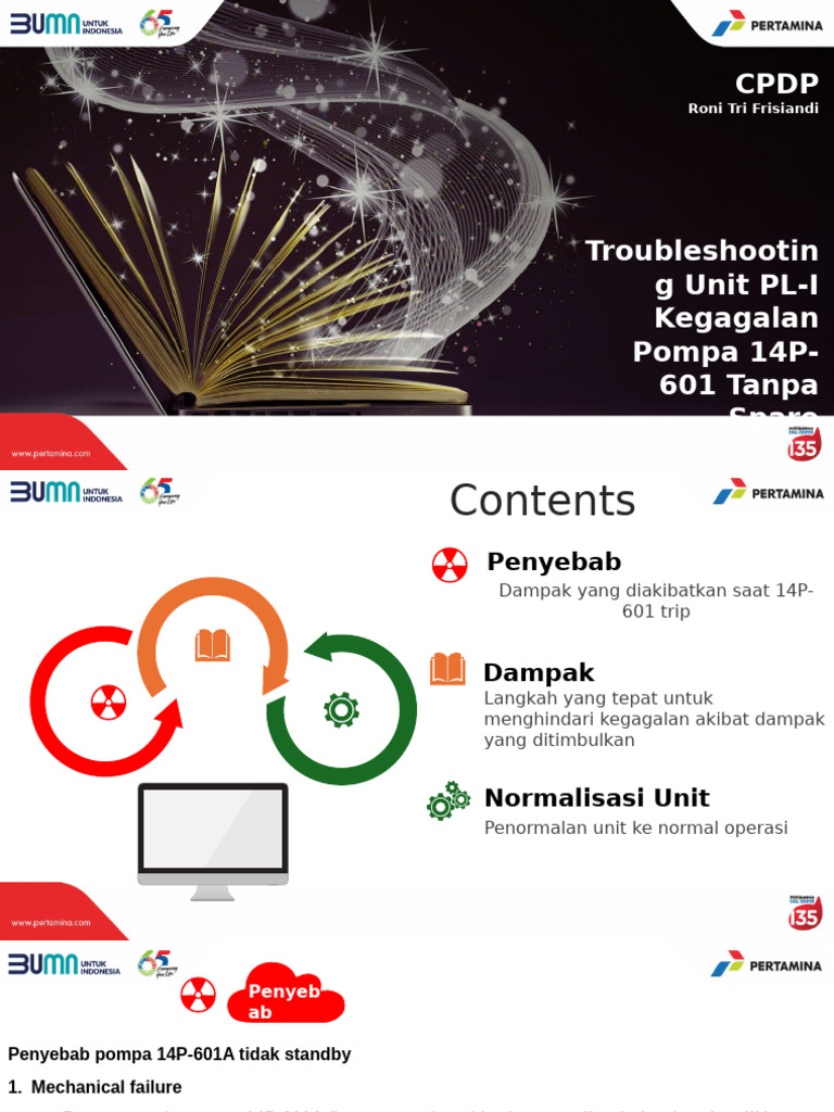 CPDP Roni - Troubleshooting Unit PL-I Kegagalan Pompa 14P-601 Tanpa Spare | PDF | Industrial ...
