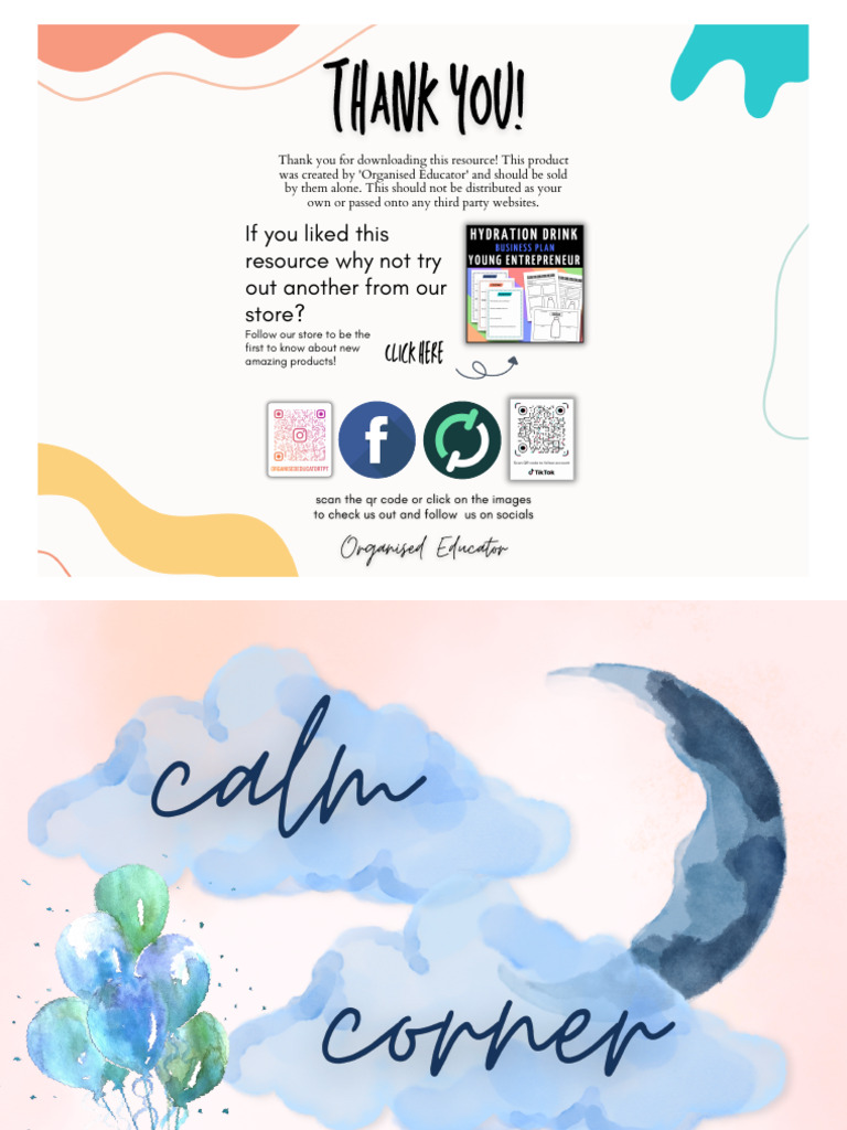 Calm Corner Decor Posters Breathing StrategiesSEL-1 | PDF