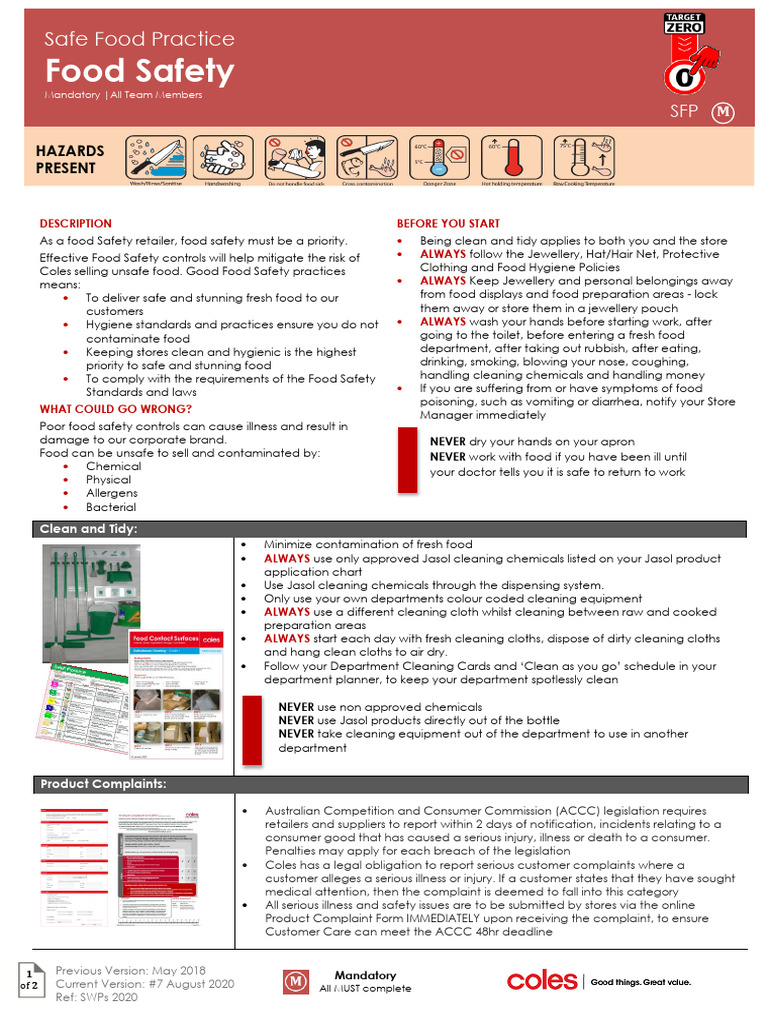 SFP - Food Safety | PDF