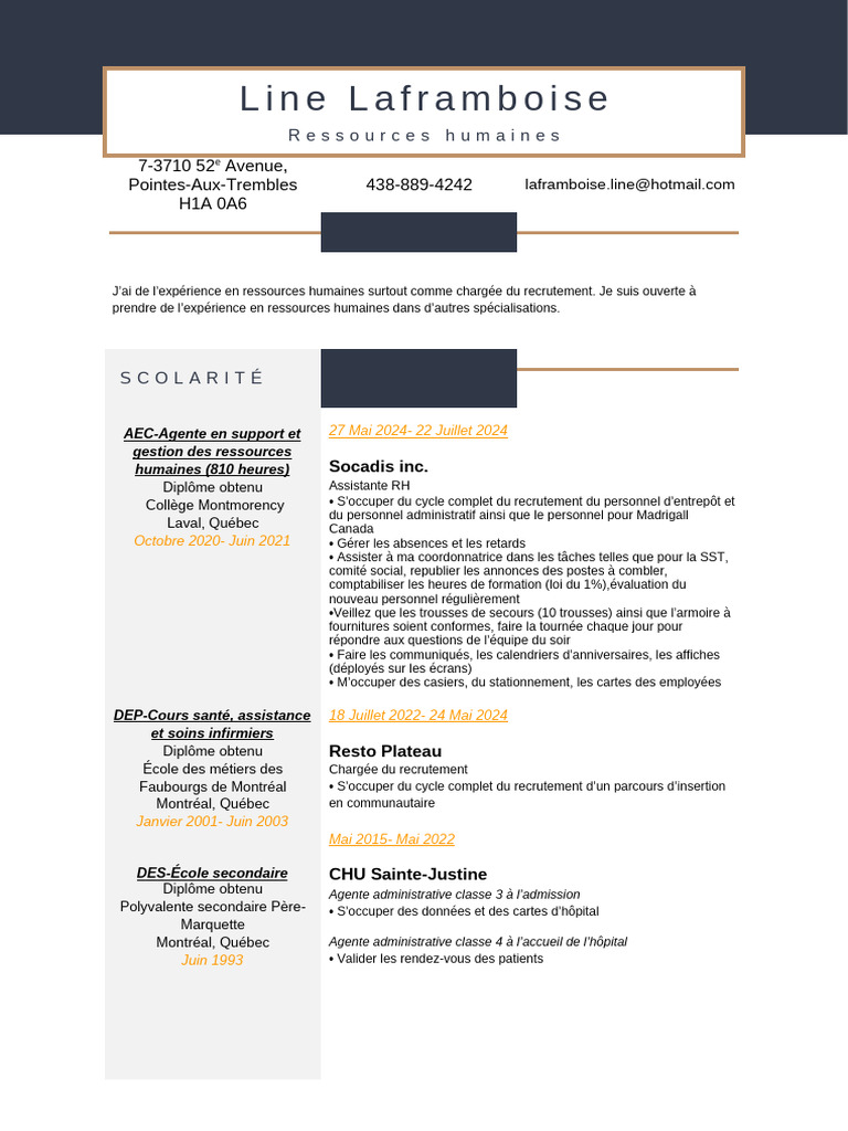 Line Laframboise-CV | PDF