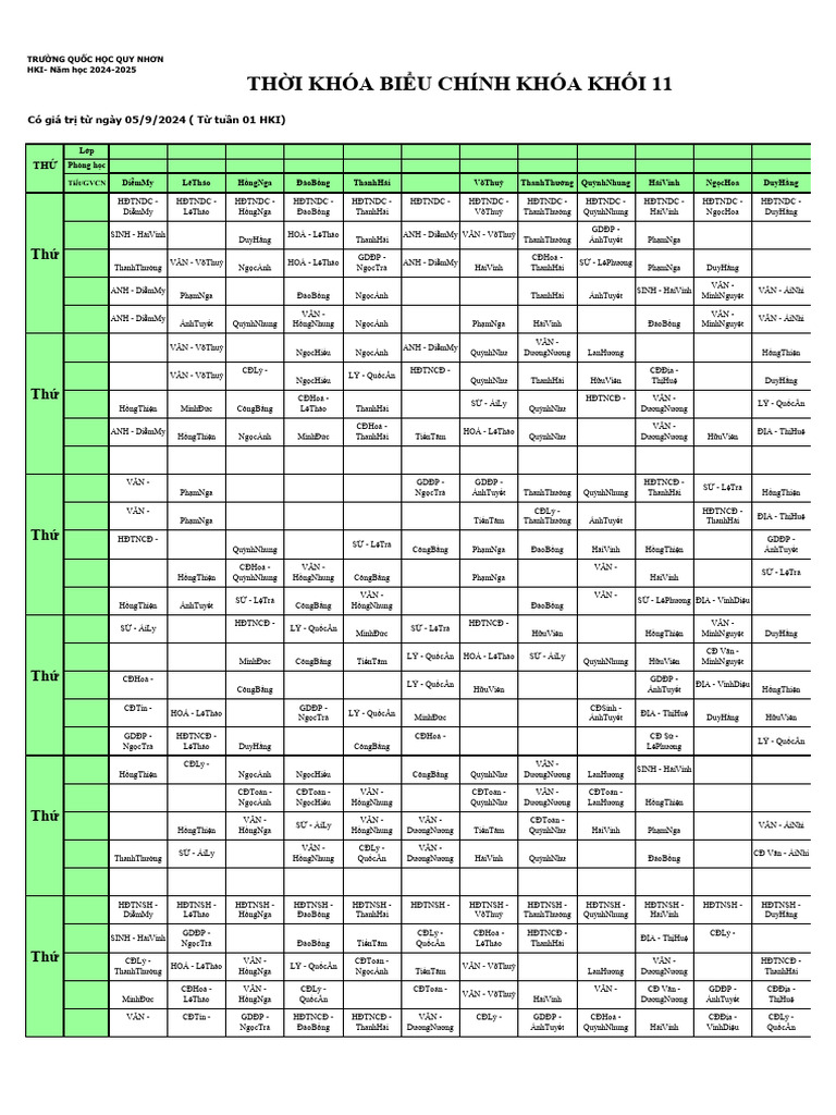 KHỐI 11 HKI 2024-2025 | PDF