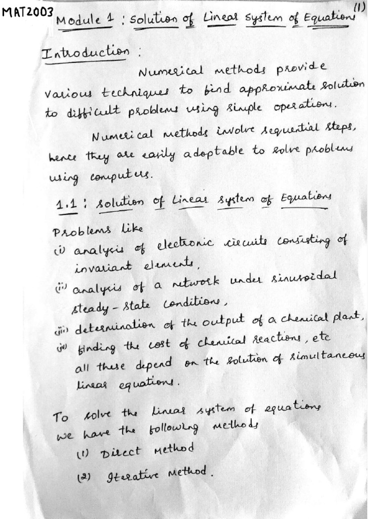 Module 1-Numerical Solution of Algebraic and Transcendental Equations ...