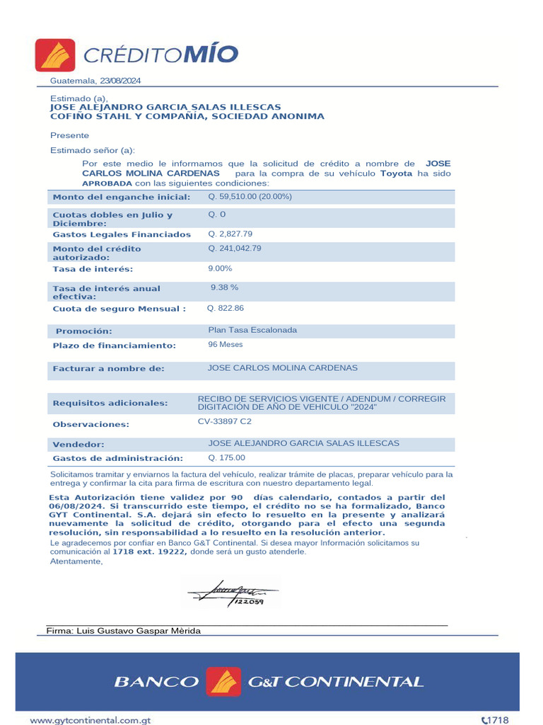 CVH - Carta de AprobaciÃ N | PDF
