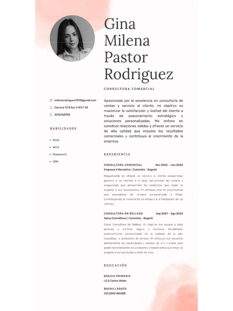 CV Gina Pastor | PDF