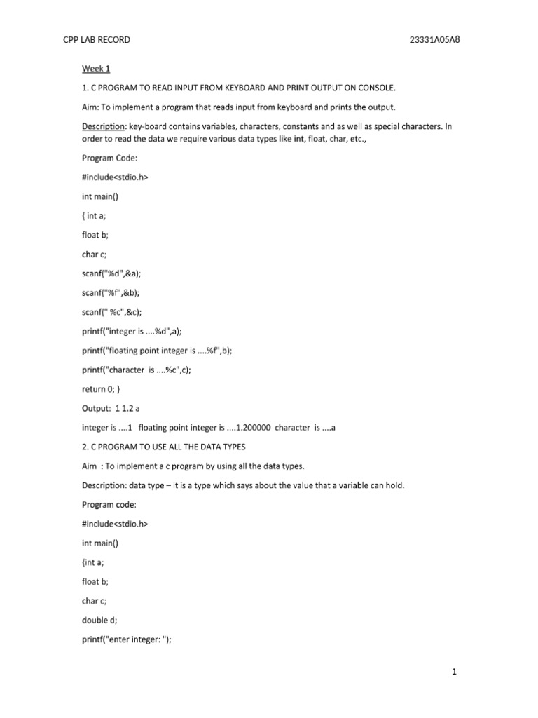 CPP Record (1-6) - A8 | PDF