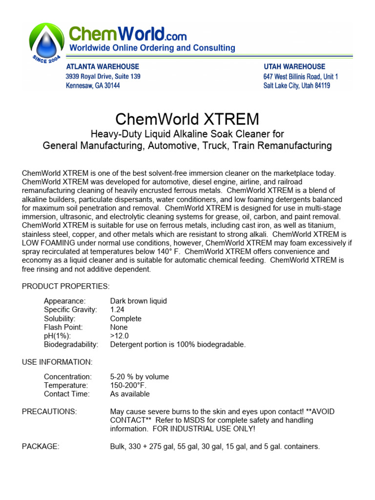 ChemWorld XTREM Tech | PDF