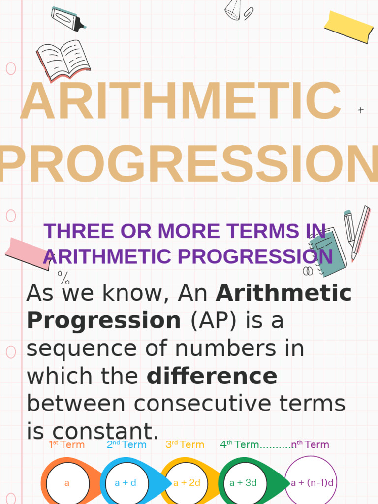 Three or More Terms in Arithmetic Progression | PDF