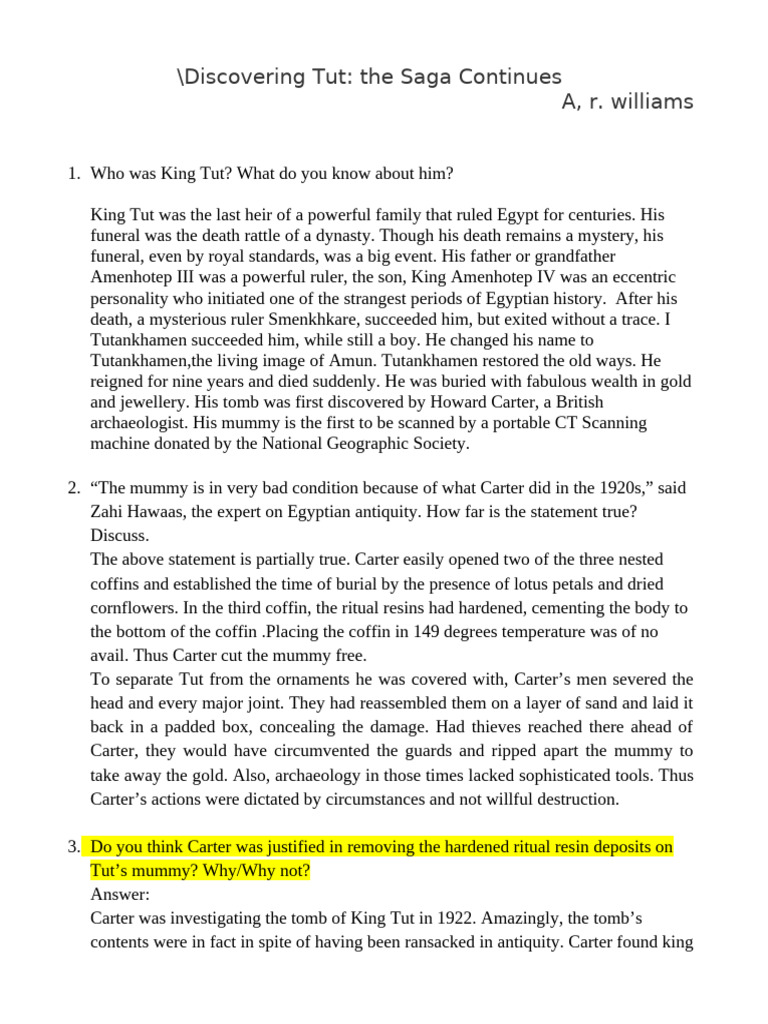 Discovering Tut | PDF