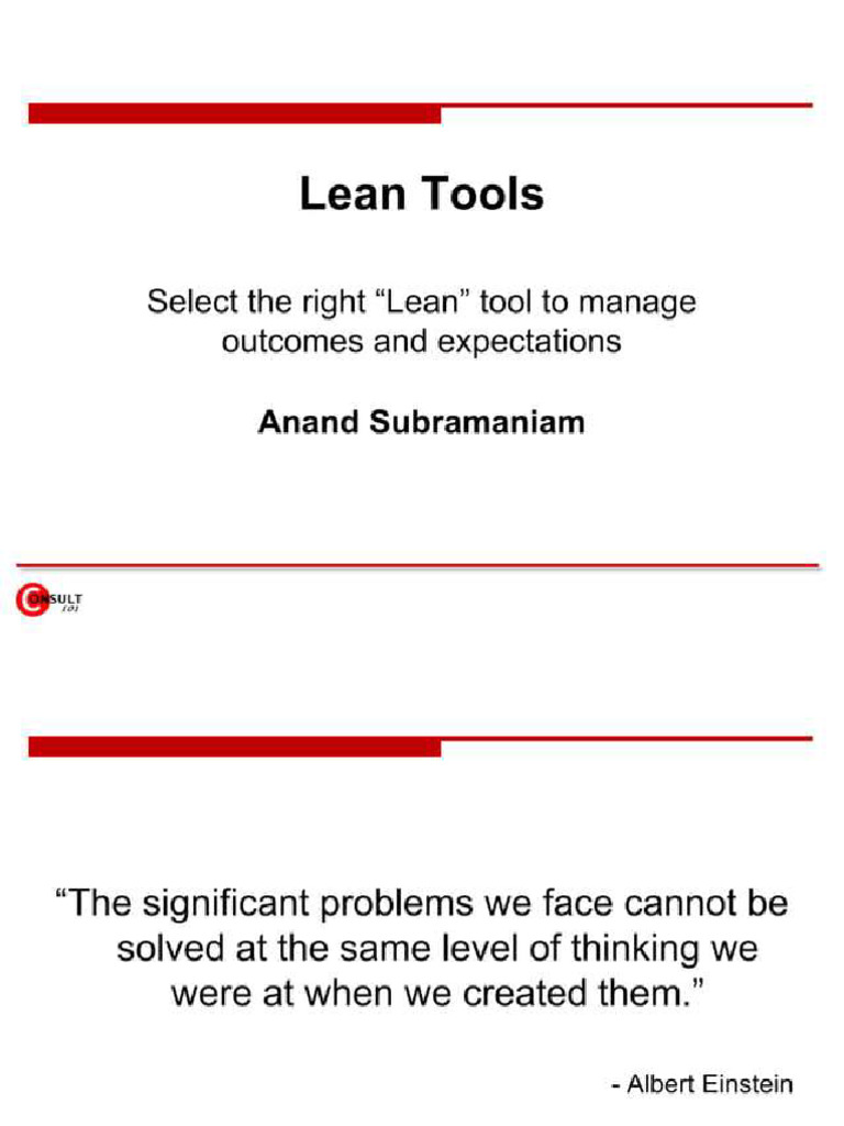 Lean Tools | PDF