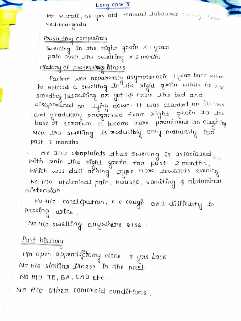 Surgery Long Cases 2-10 | PDF