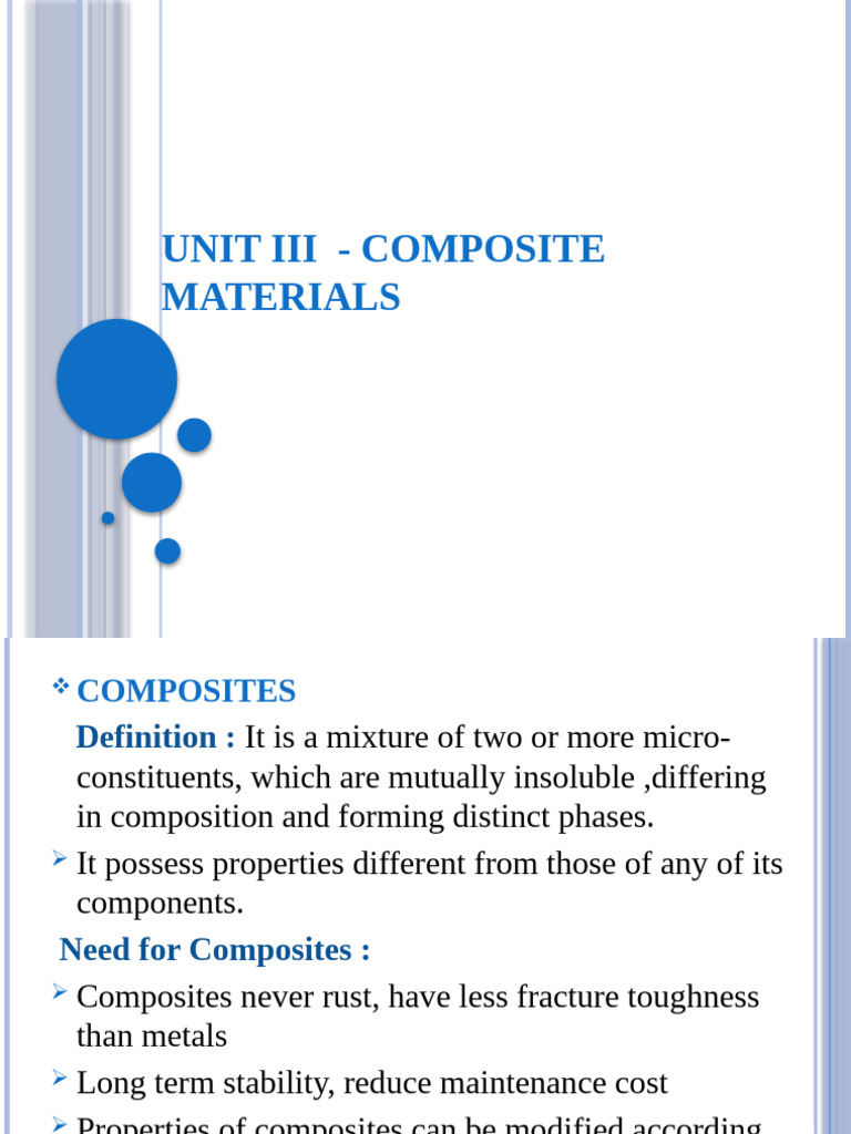 Unit Iii - Composite Materials | PDF