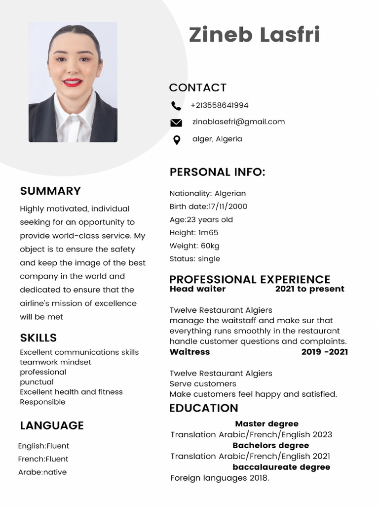 Minimalist CV Resume-5 | PDF