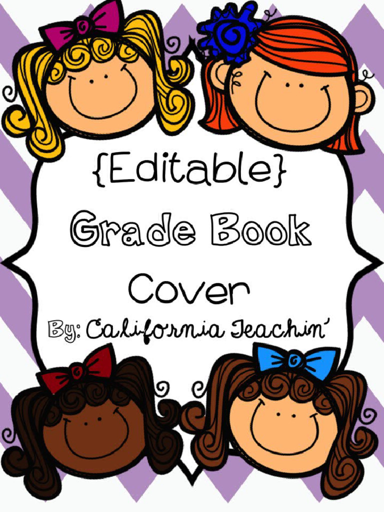 FREEBIE Editable Personalized Grade BookCover-1 | PDF