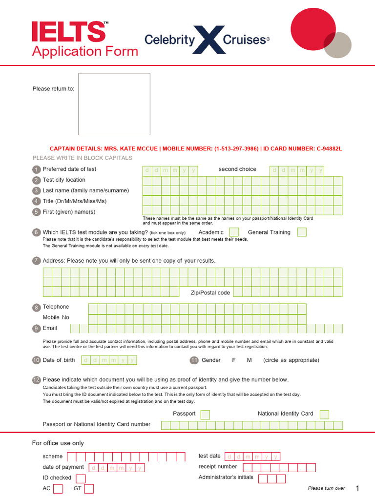Ielts Application | PDF