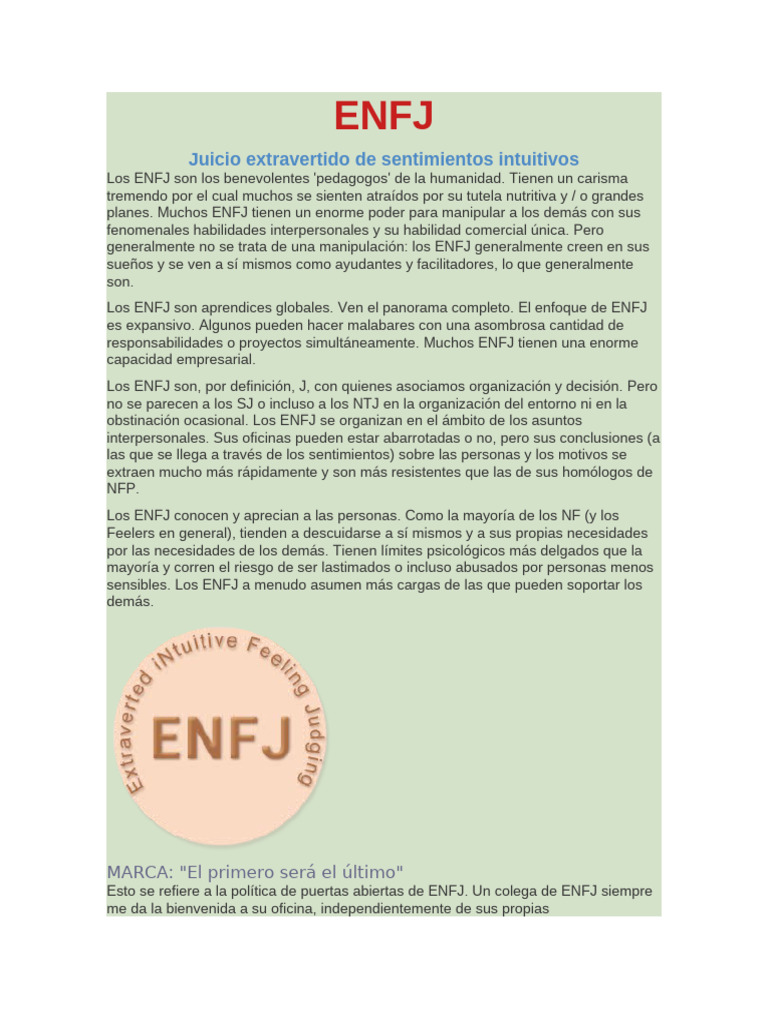 ENFJ | PDF