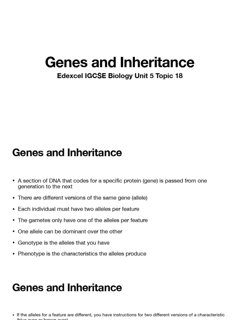 Genes and Inheritance | PDF | Dominance (Genetics) | Allele