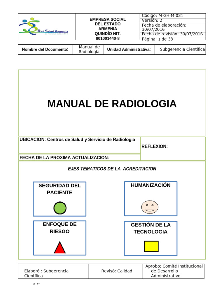 M-GH-M-031 Manual de Radiología | PDF