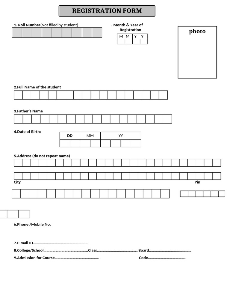 Registration Form | PDF