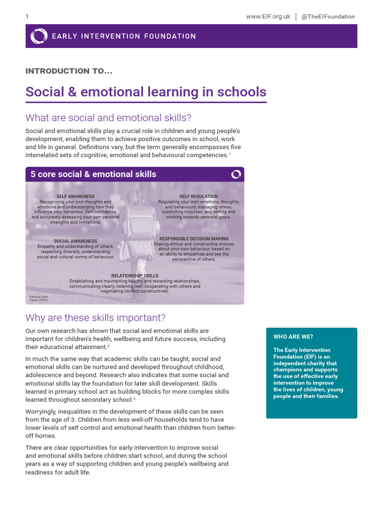 Social and Emotional Learning | PDF