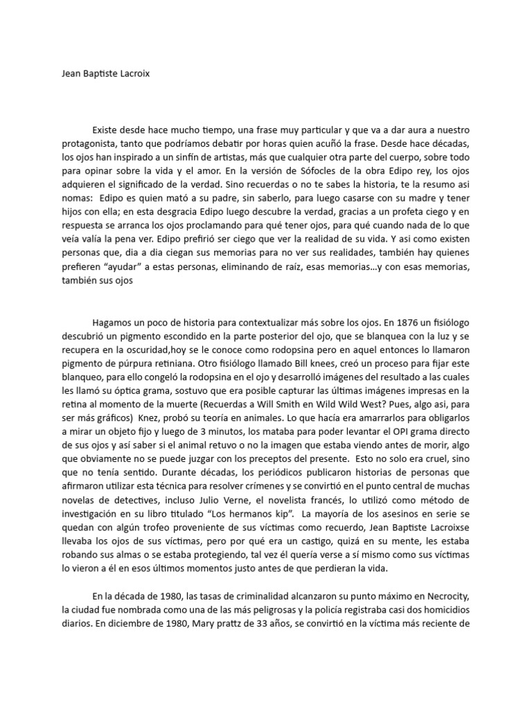 Jean Baptiste Lacroix | PDF