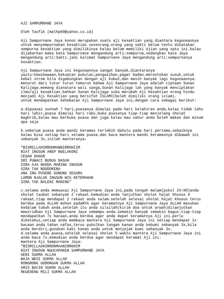 2 - Aji Sampurnane Jaya | PDF