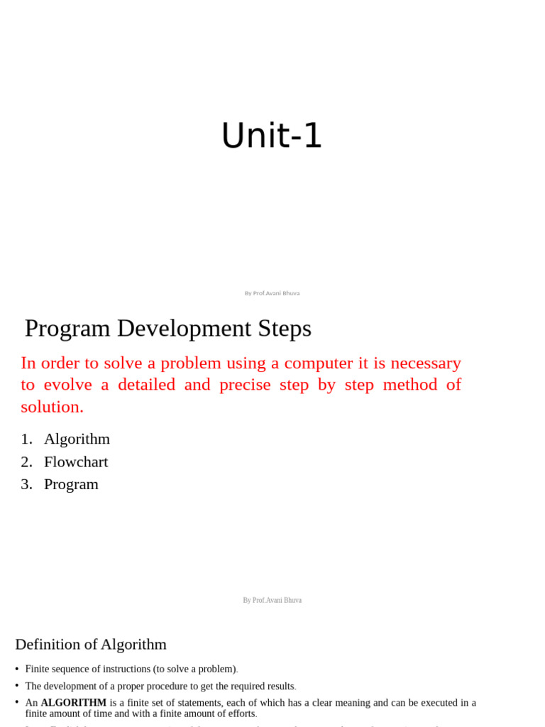 Unit-1 Pps G62y9czoyf | PDF