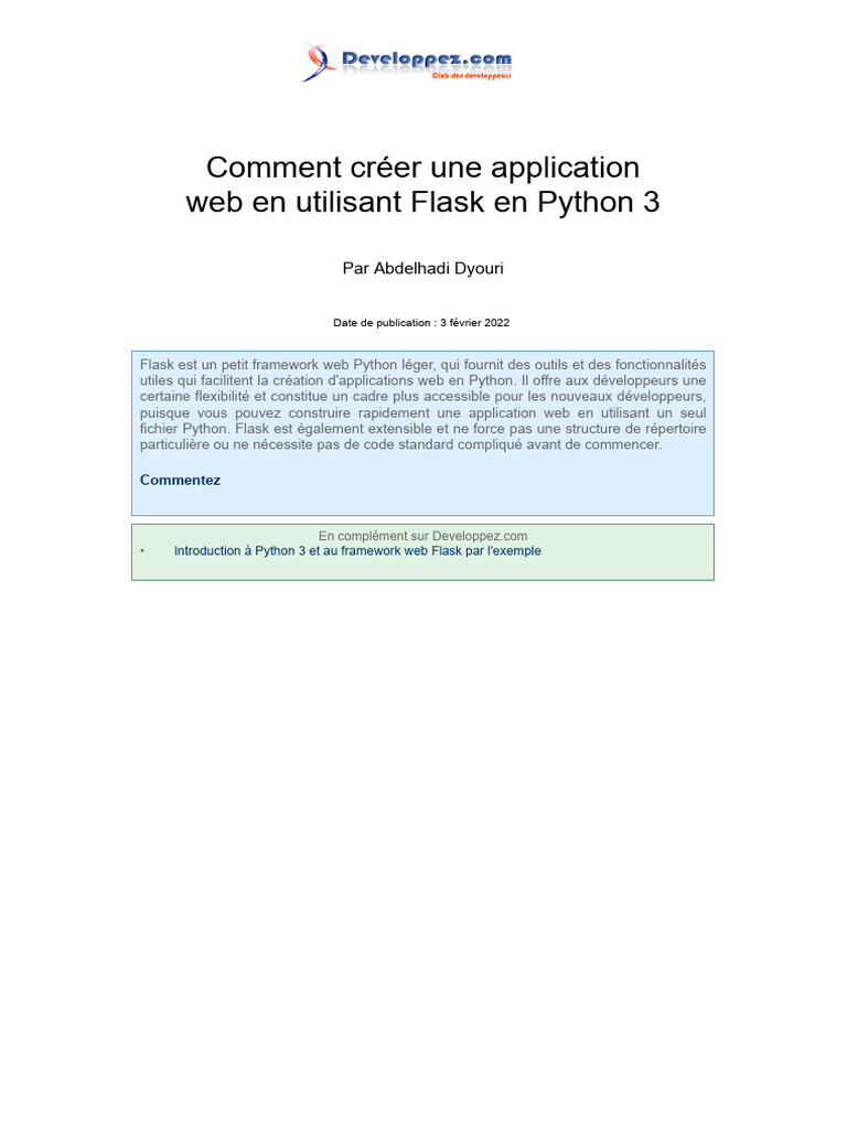 Intro Flask Python3 | PDF