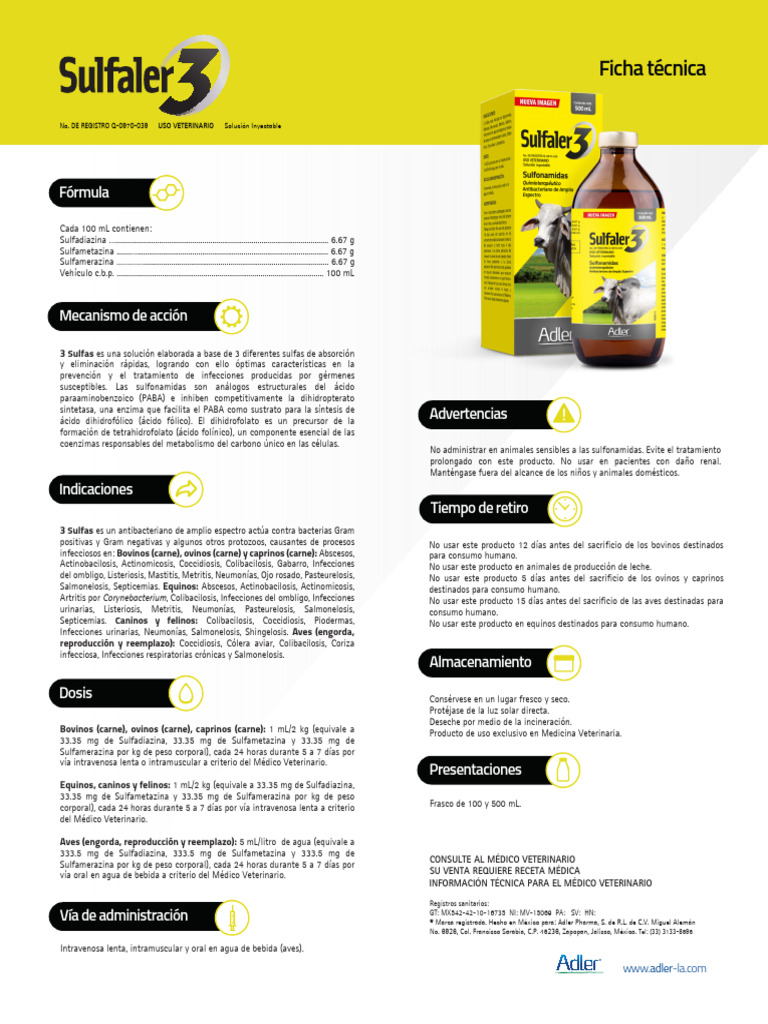 3 Sulfas - Ficha-Tecnica | PDF