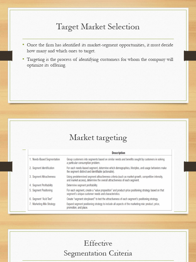 Target Market Selection | PDF