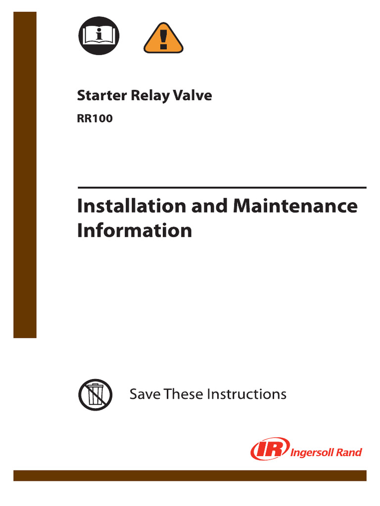 Regulator Relay Valve RR-100-F30-Y Manual - Damenscheldeparts | PDF