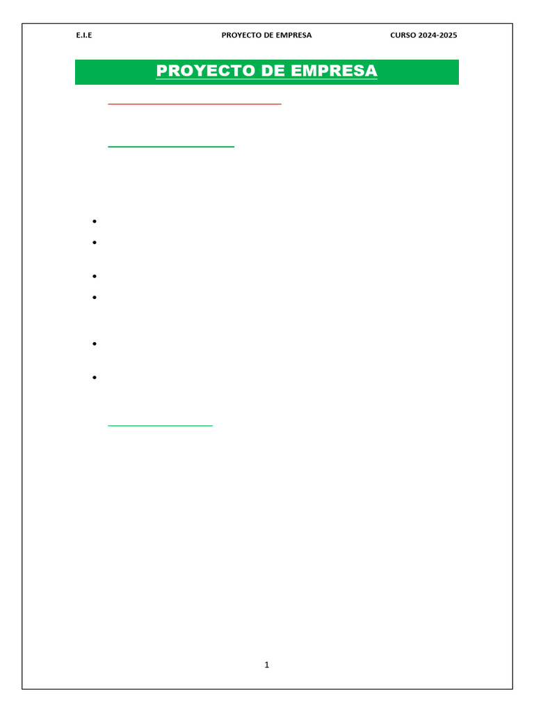 Proyecto de Eie 2024 2025 | PDF