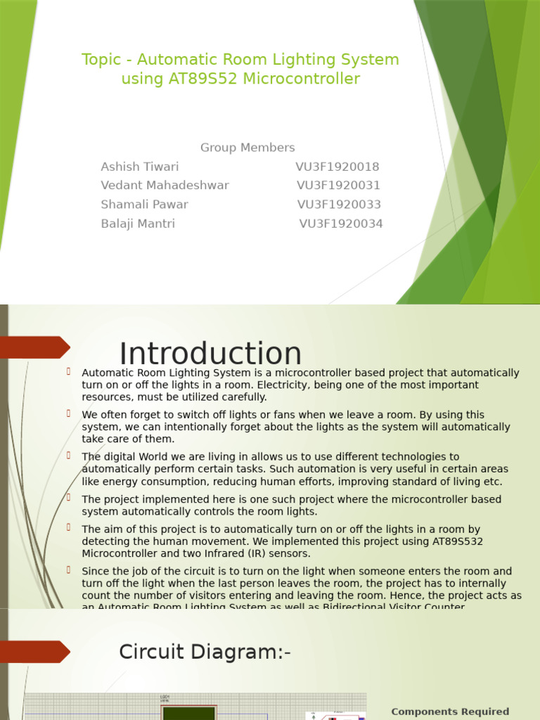 Automatic Room Light System | PDF