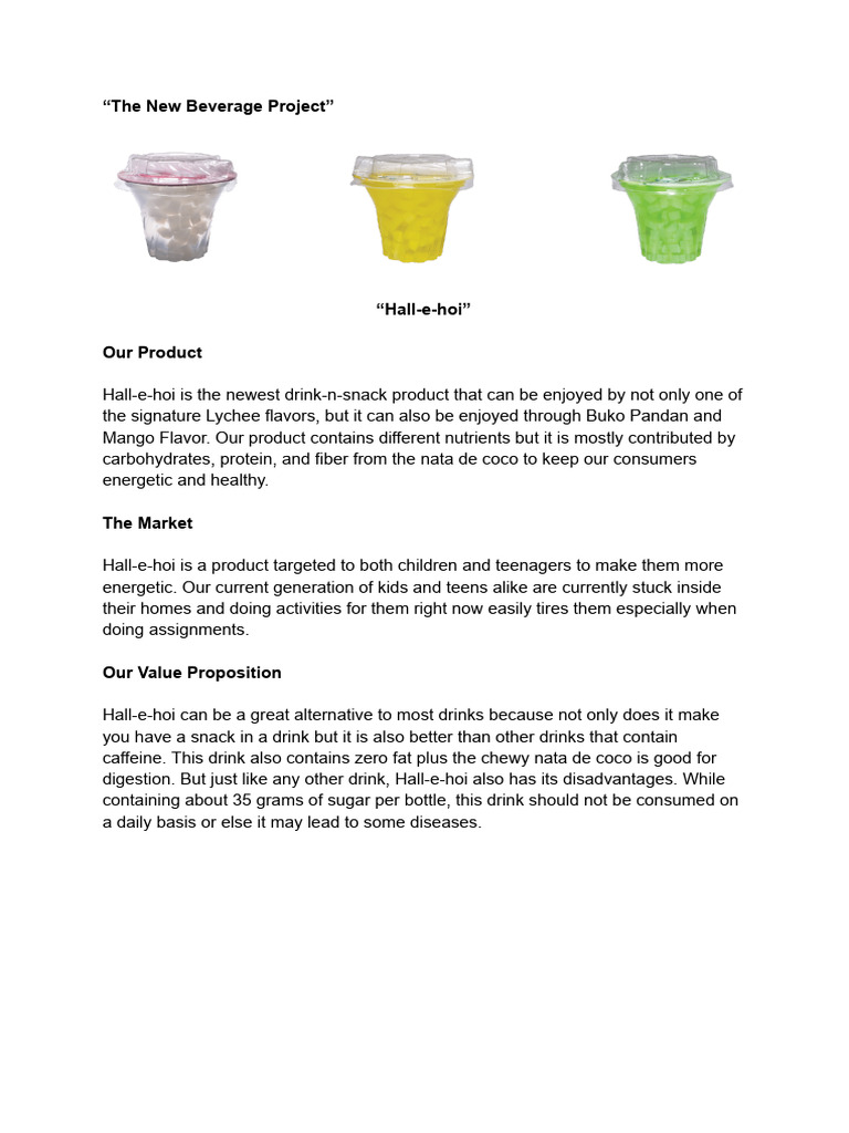 Sample Beverage Project | PDF