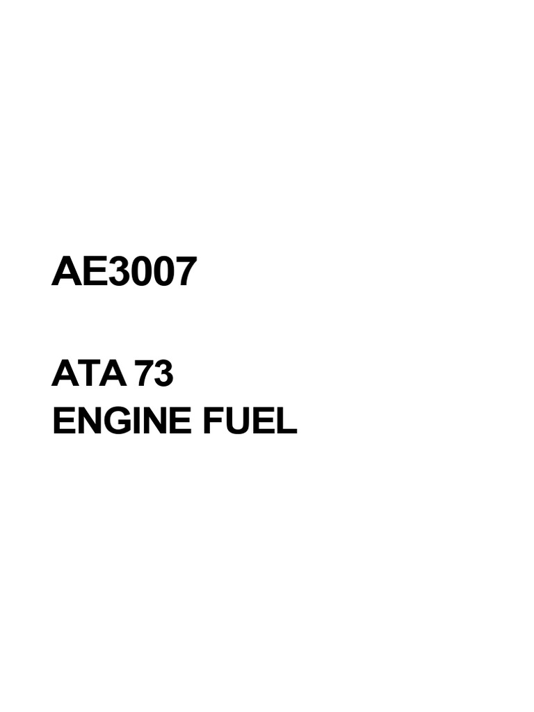 Chapter 73 Engine Fuel | PDF
