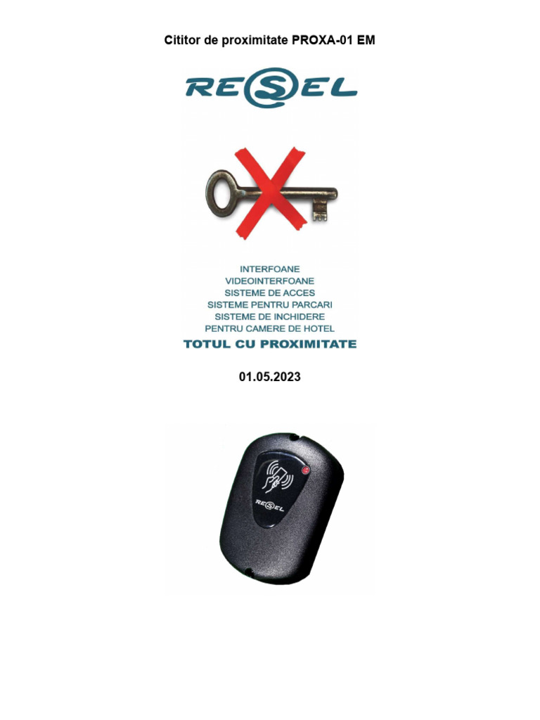 Cititor de Proximitate PROXA-01 EM | PDF