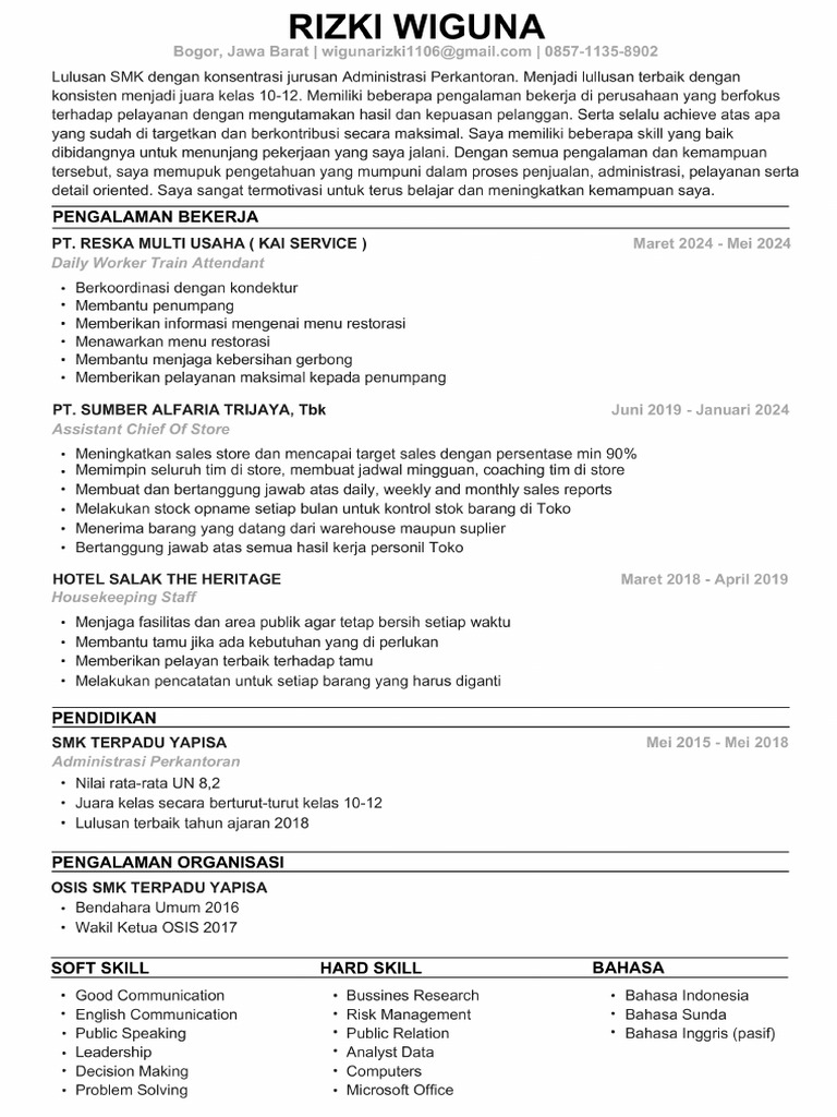 CV RIZKI WIGUNA Print | PDF