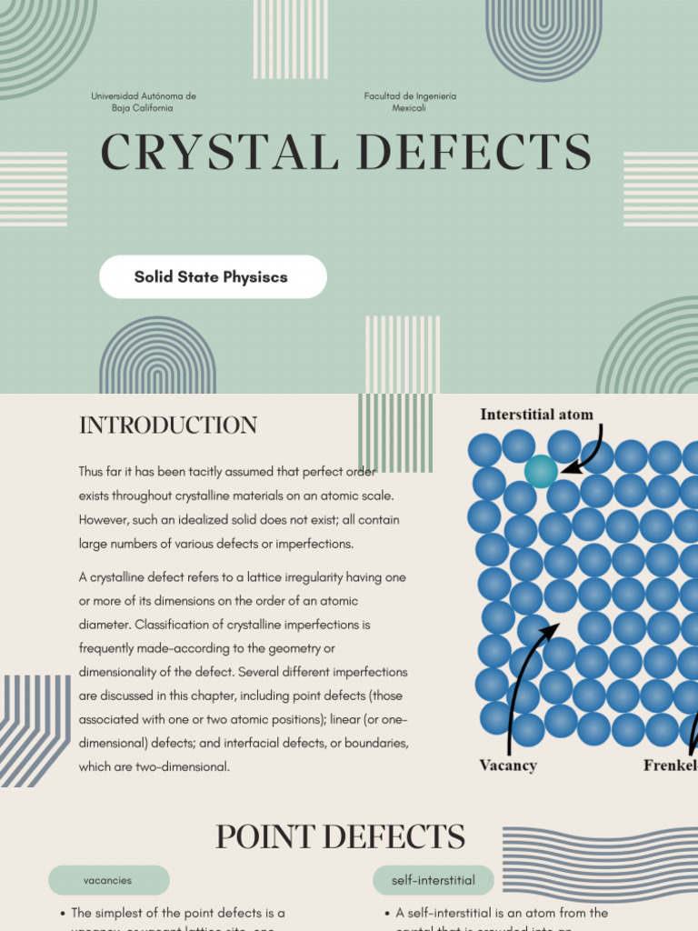 Crystal Defects | PDF