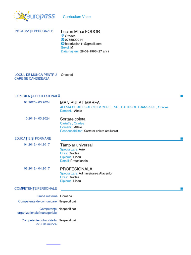CV Europass 240923 172517 | PDF